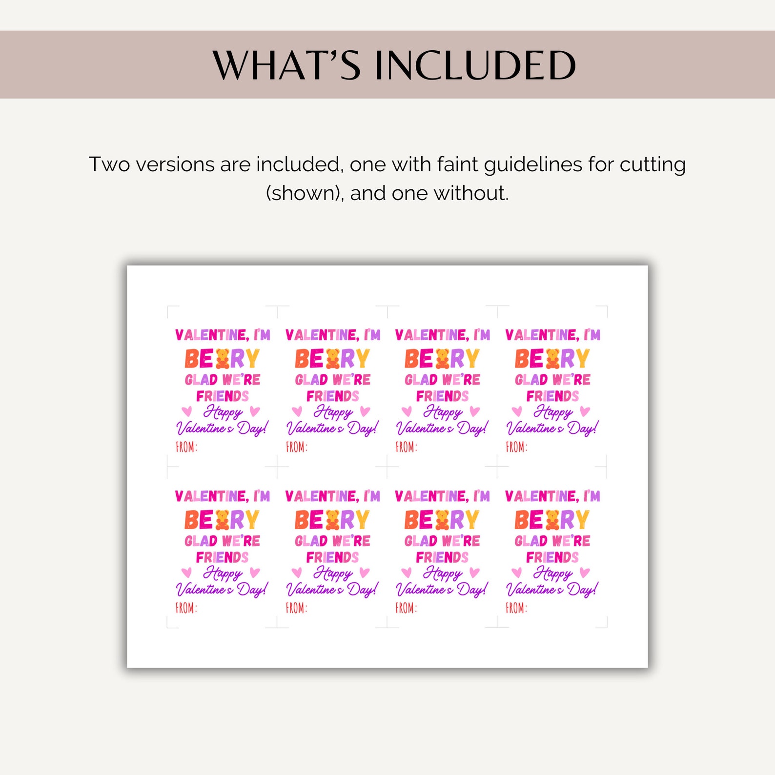 Gummy Bear Valentine Tag, Gummy Bear Valentine Instant Download, Gummy ...