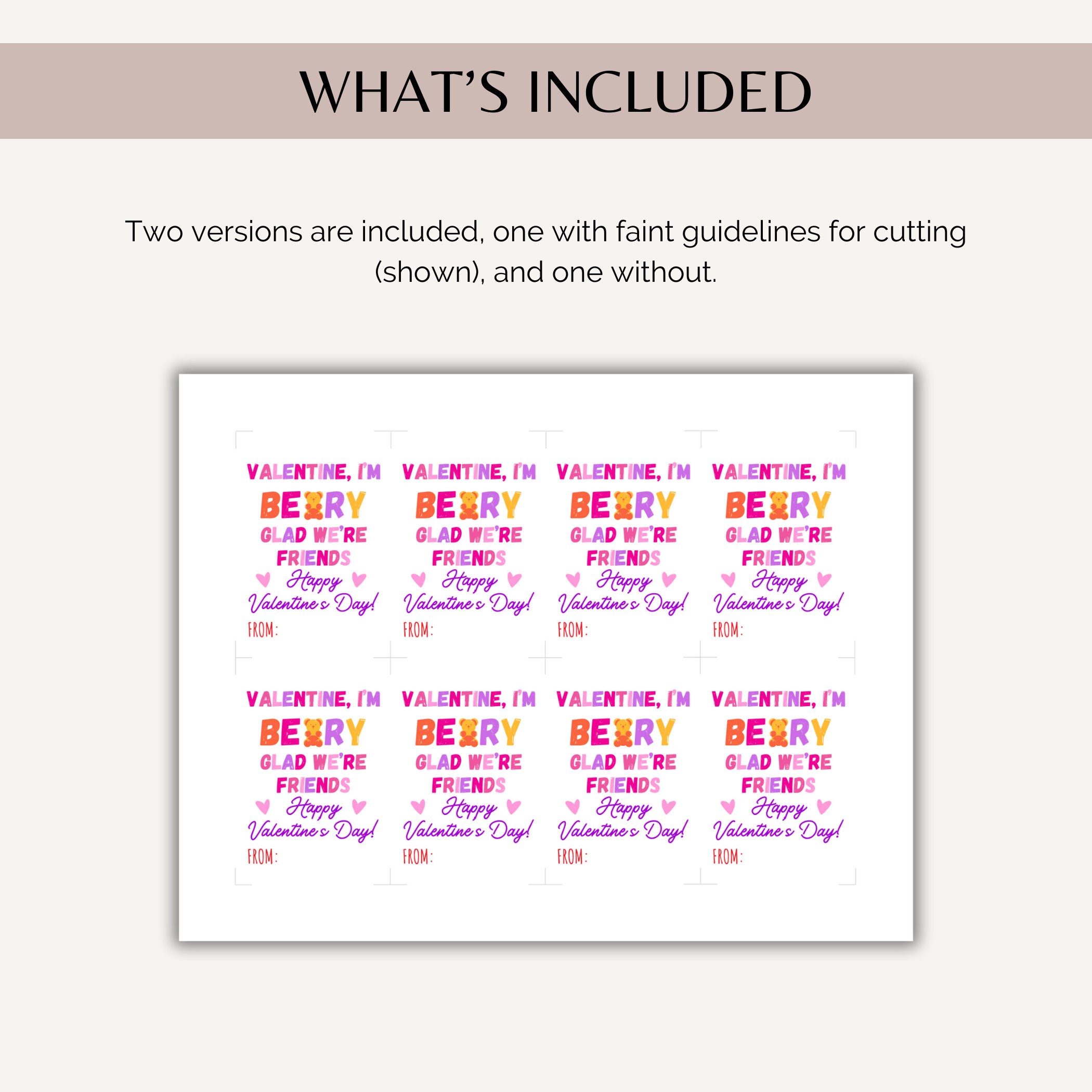 Gummy Bear Valentine Tag, Gummy Bear Valentine Instant Download, Gummy ...