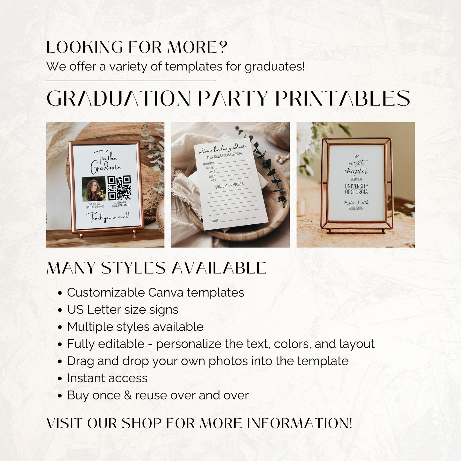 Tip the Graduate QR Code Sign Canva Template, Graduation Qr Code Sign ...