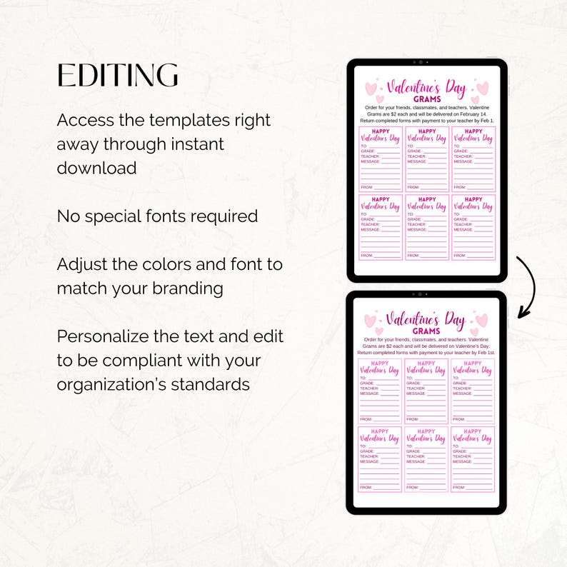 Valentines Gram Fundraiser Canva Template, Valentine Gram Fundraising ...