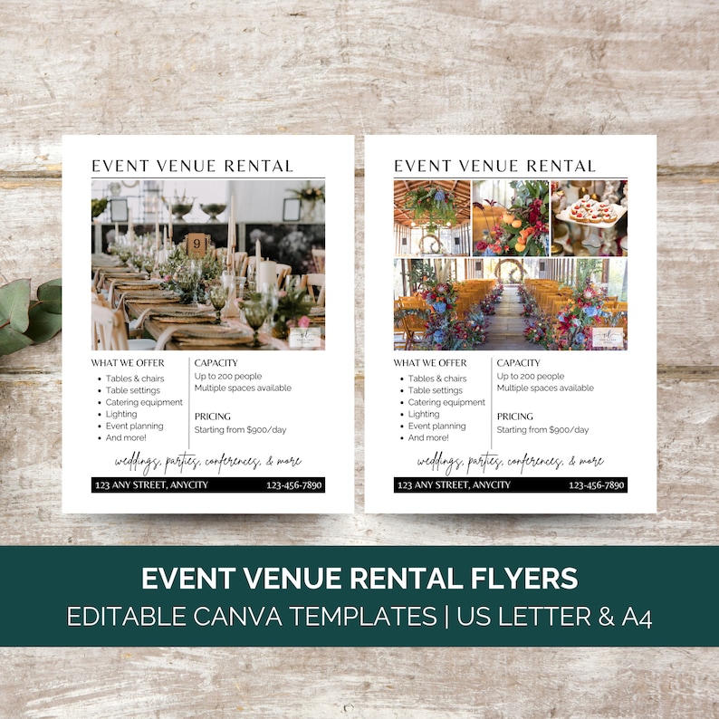 Event Venue Rental Flyer Canva Template, Editable Event Space Rental ...