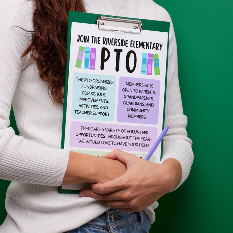 PTO Recruitment Flyer Canva Template, Join the PTO Flyer, Membership ...