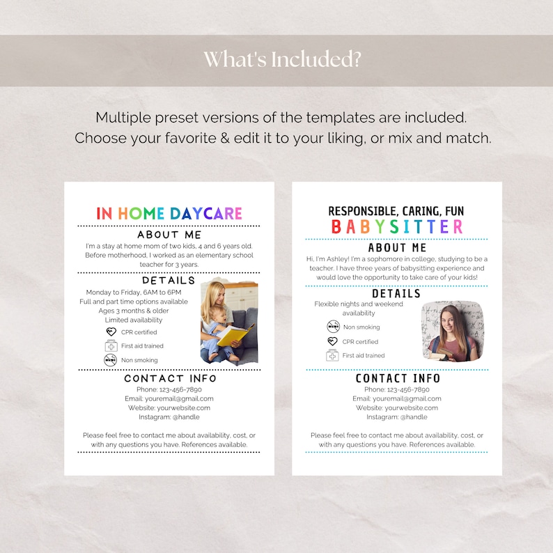 Babysitting Flyer Template, Editable at Home Daycare Flyer Template ...