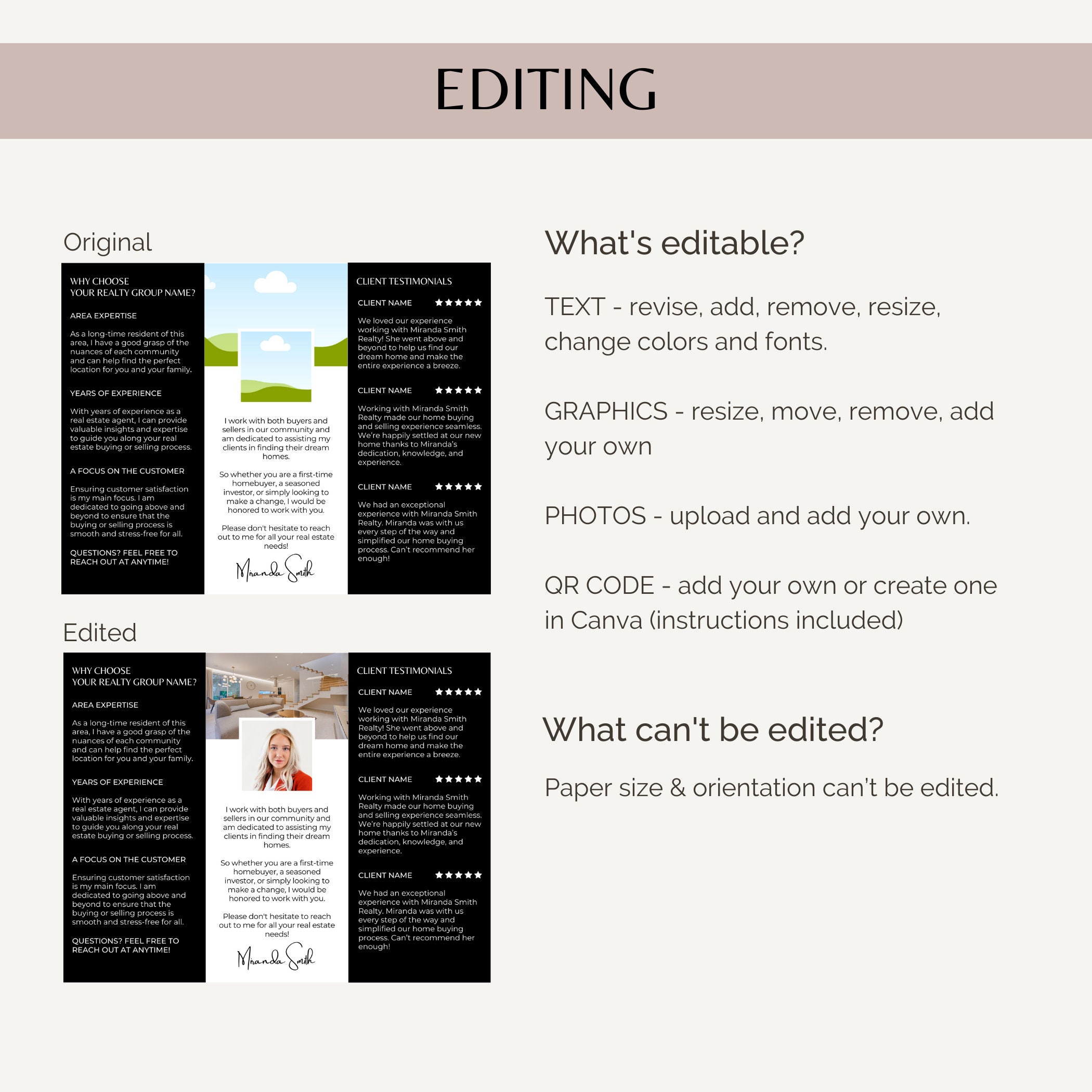 Real Estate Agent Brochure, Real Estate Trifold Brochure Template, Real ...