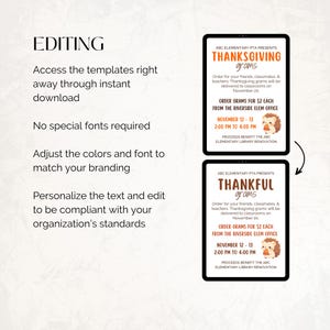 Thanksgiving Gram Flyer Canva Template, Fall Candy Fundraiser, Thankful ...