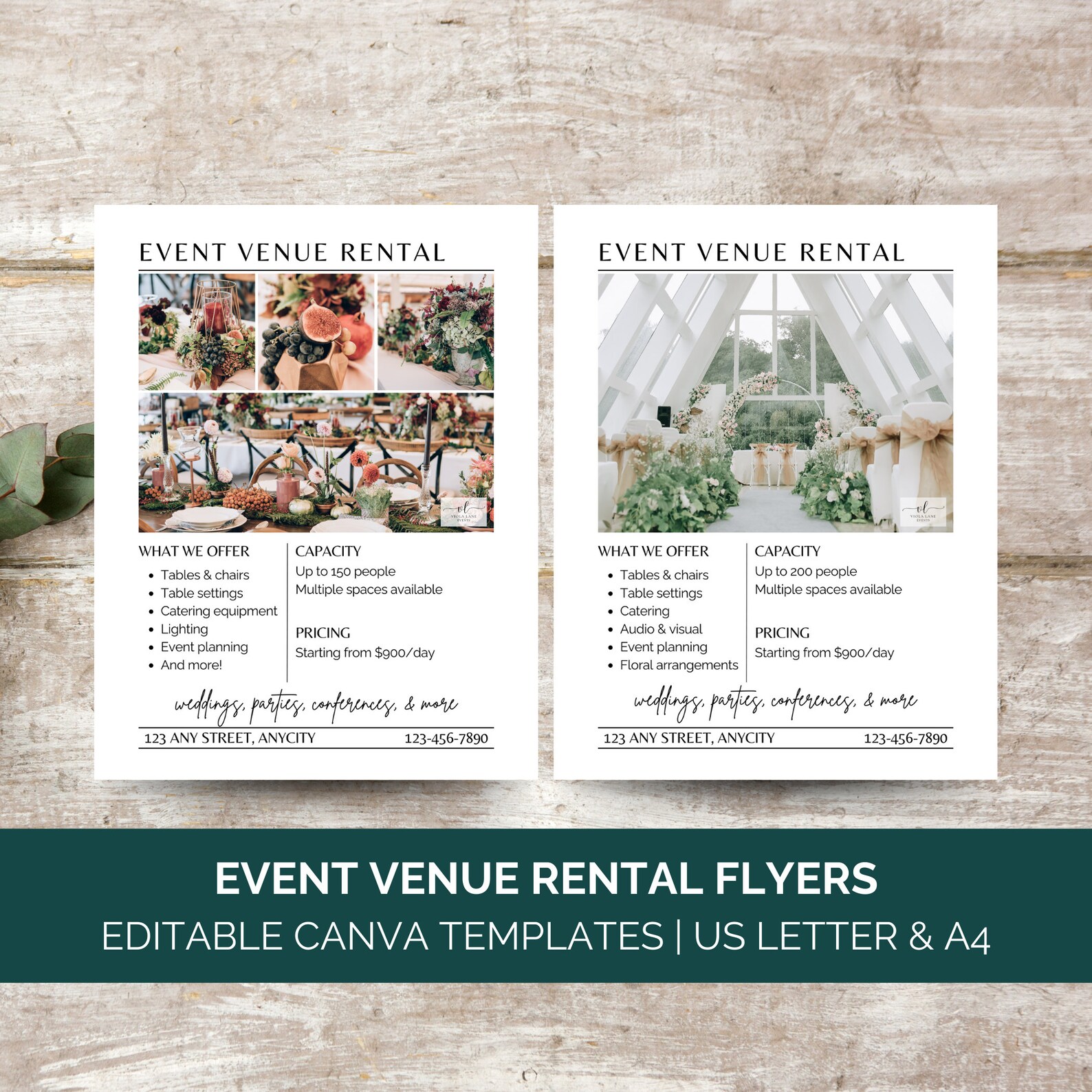 Event Venue Rental Flyer Canva Template, Editable Event Space Rental ...