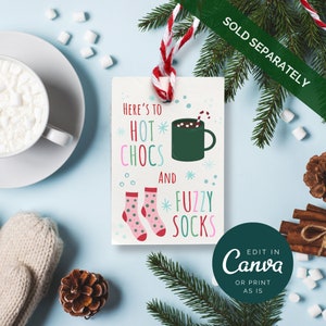 Cup of Cheer Gift Tag Canva Template, Christmas Tea Teacher Tag, Hot ...