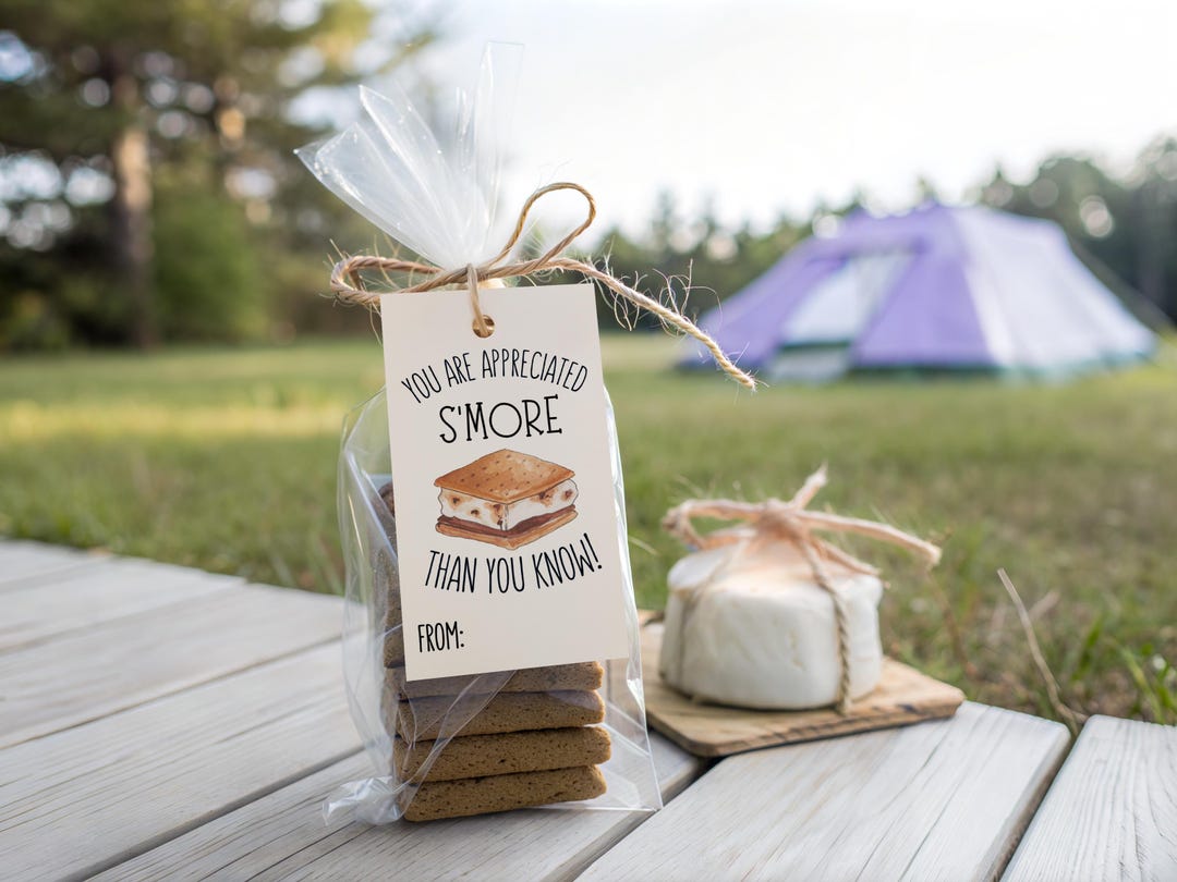 Smore Treat Tag Canva Template, Smore Christmas Tags, S'more Teacher ...