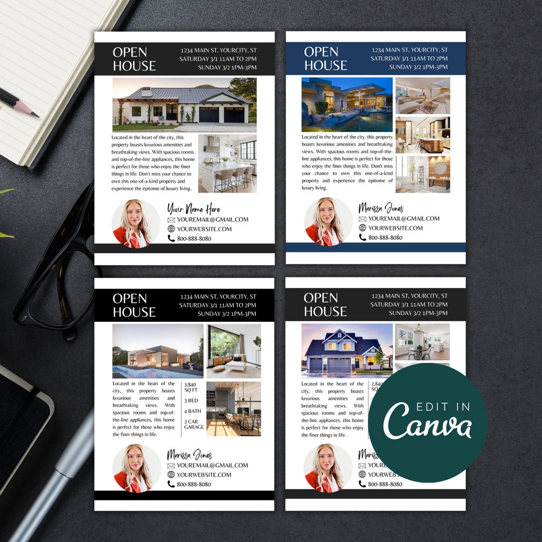 Real Estate Open House Invitation Flyer, Real Estate Listing Feature ...