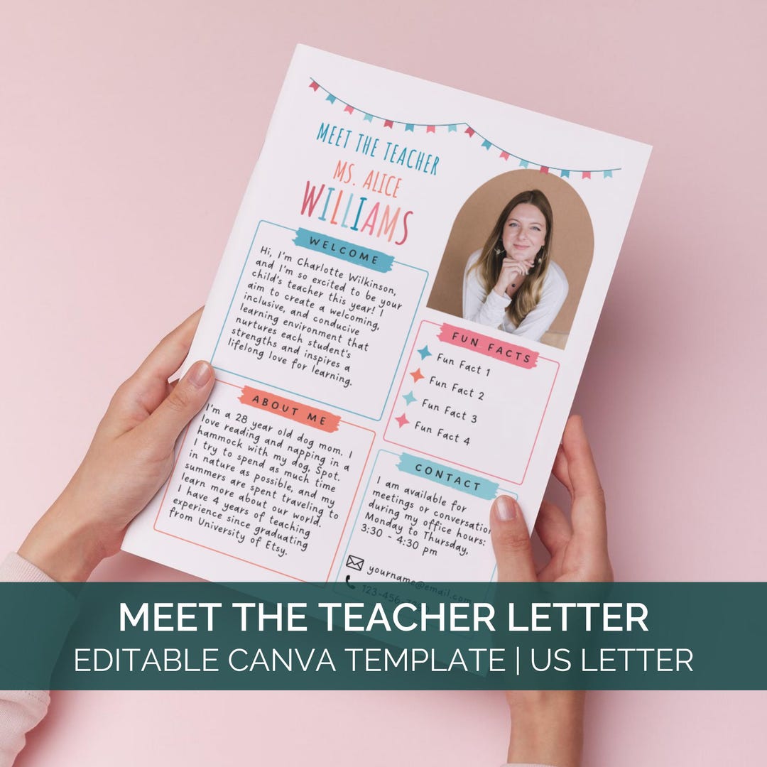 Boho Meet the Teacher Canva Template, Elementary All About Me Teacher ...