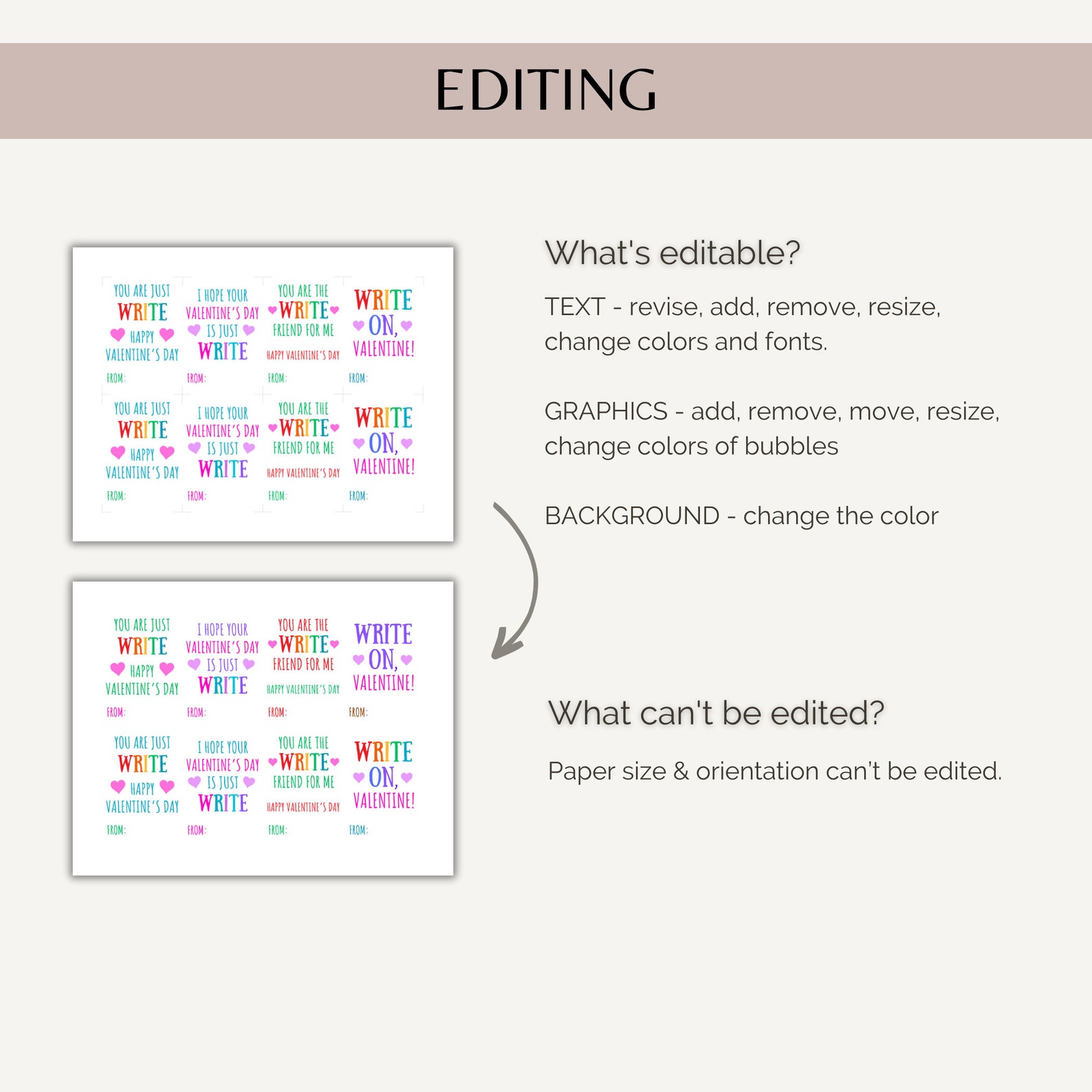 You Are Just Write Valentine Card Canva Template, Colored Pencils ...