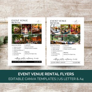 Event Venue Rental Flyer Canva Template, Editable Event Space Rental ...