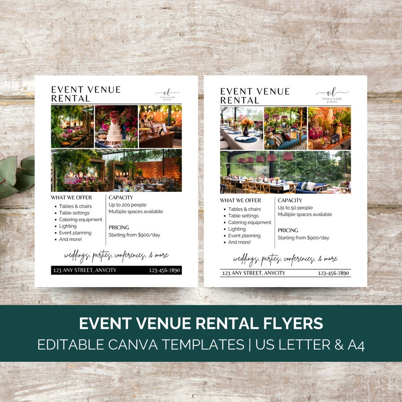Event Venue Rental Flyer Canva Template, Editable Event Space Rental ...
