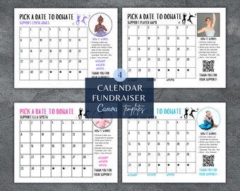 Dance Team Fundraiser Editable, Pick A Date to Donate Calendar for ...
