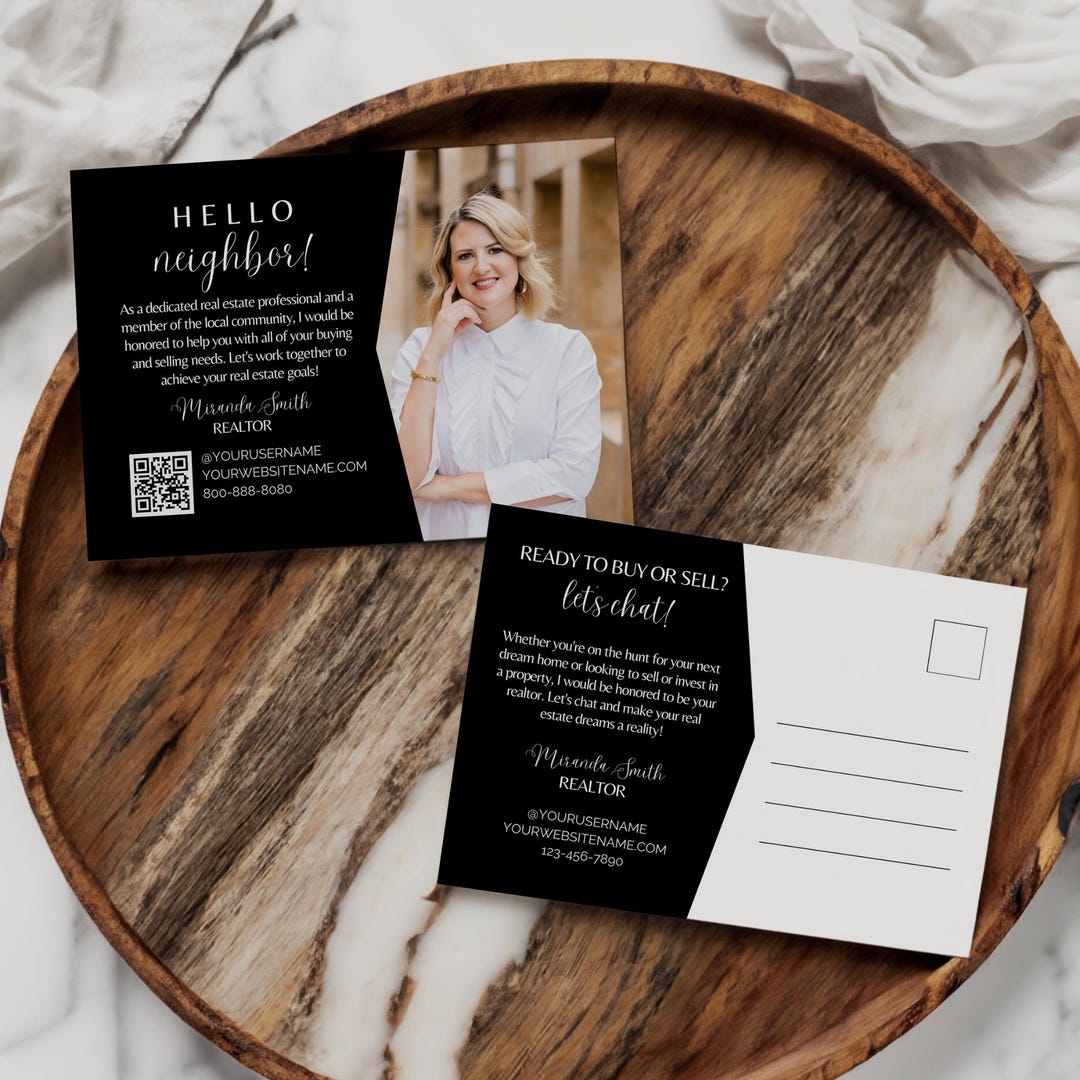 Modern Real Estate Postcard, Luxury Real Estate Mailer, Hello Neighbor ...