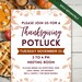 Thanksgiving Potluck Sign up Sheet Template, Printable Holiday Potluck ...