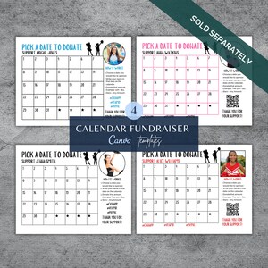Pick A Date to Donate Cheer Calendar Fundraiser Template, Cheer ...
