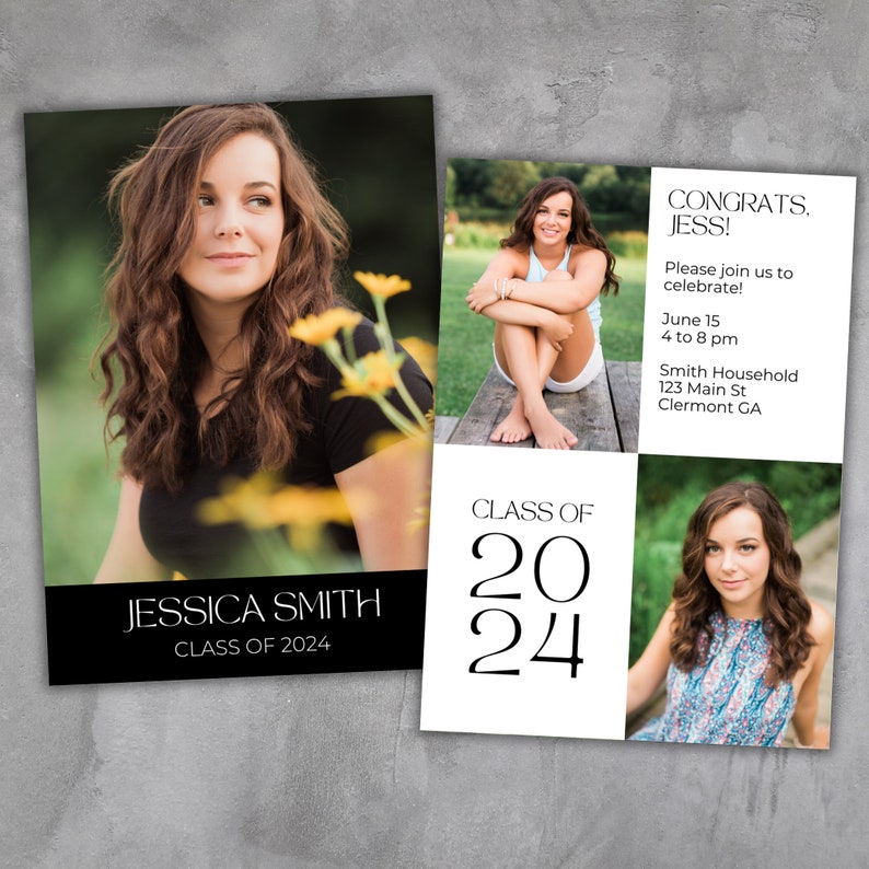 Graduation Party Invitation Multiple Graduates, Graduation Announcement ...