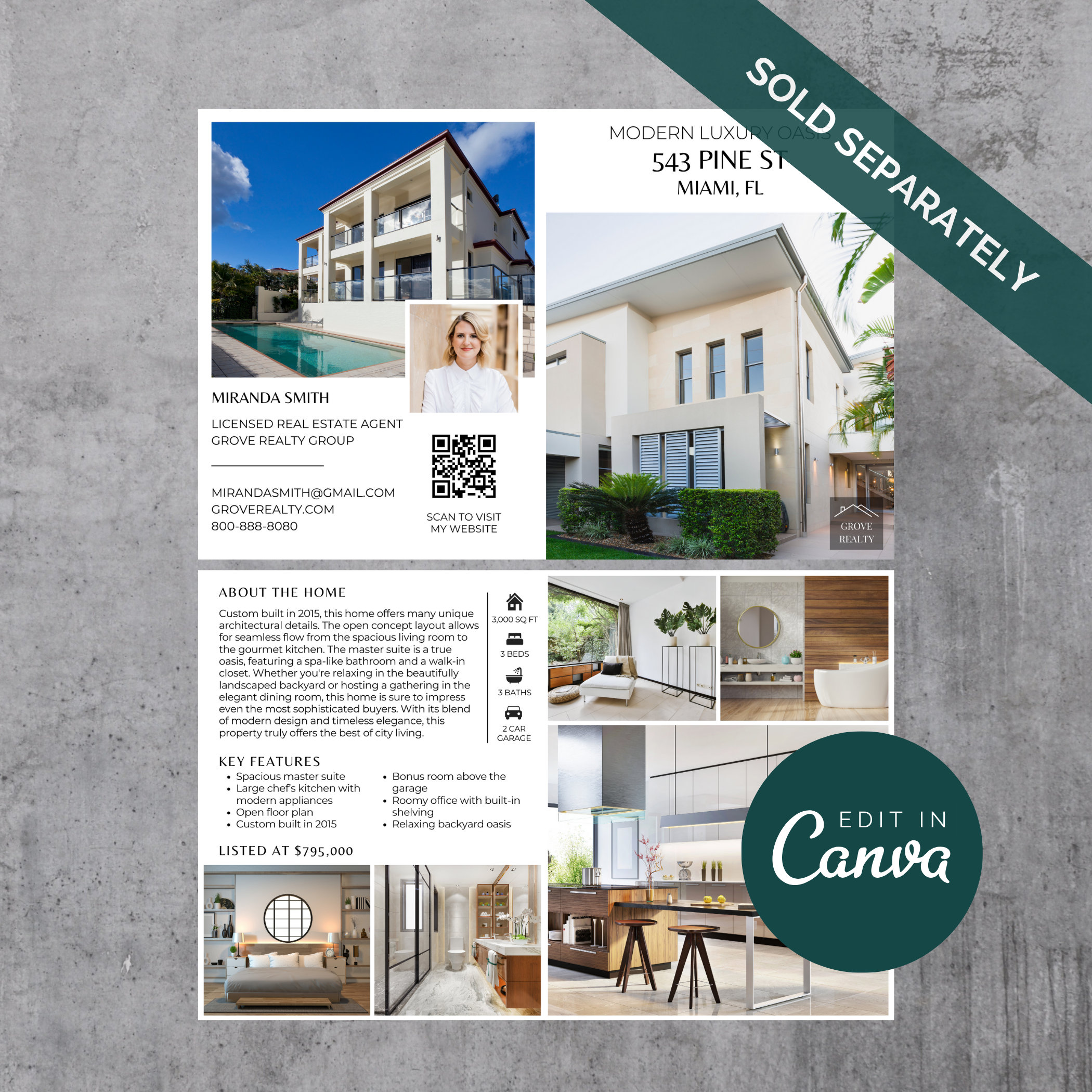 Real Estate Agent Brochure, Real Estate Trifold Brochure Template, Real ...