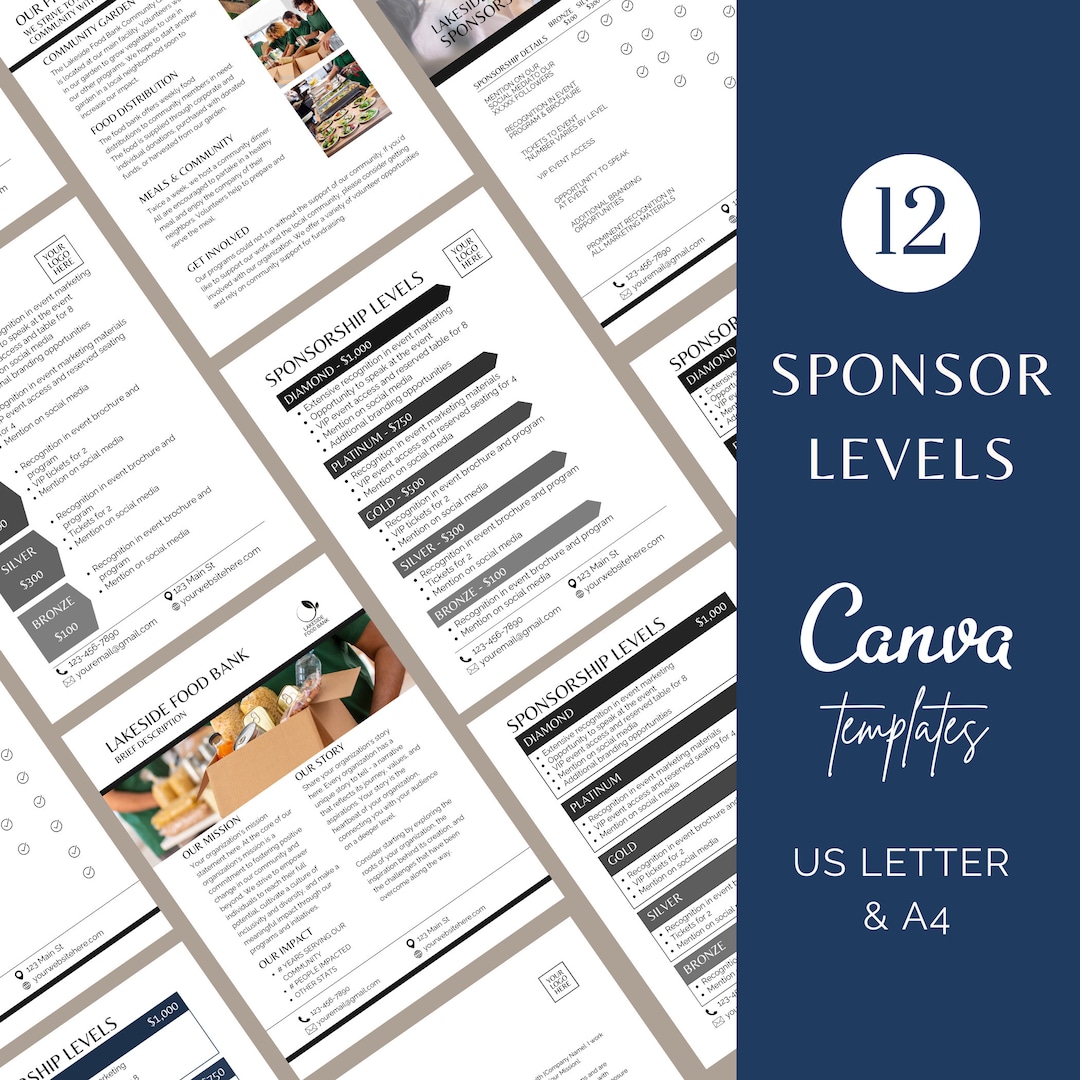 Sponsorship Levels Template, Nonprofit Event Sponsorship Package ...