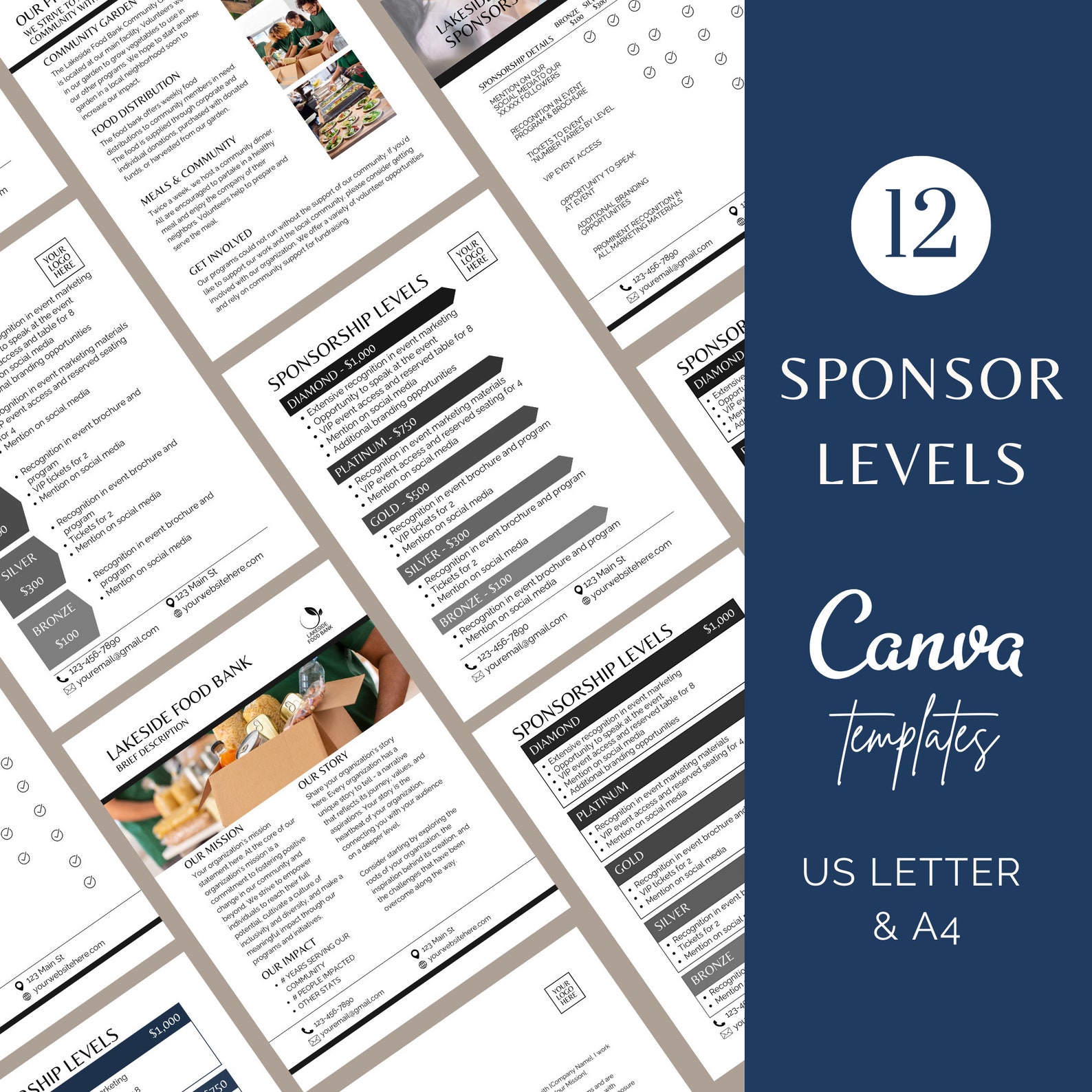 Sponsorship Levels Template, Nonprofit Event Sponsorship Package ...