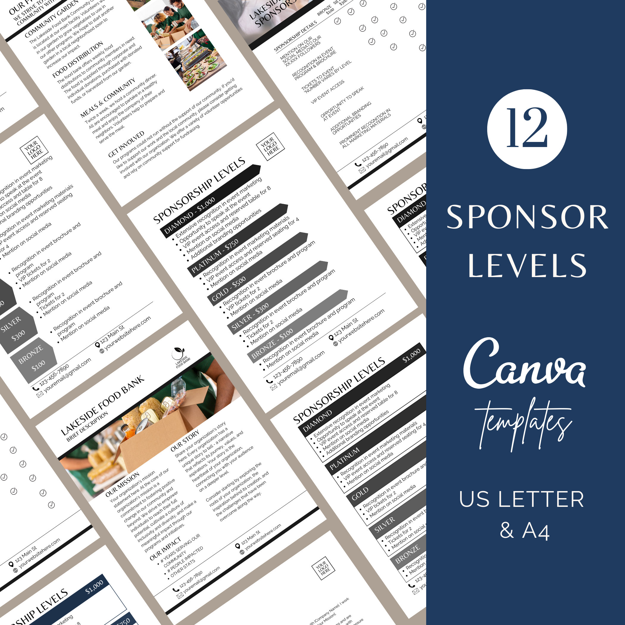 Sponsorship Levels Template, Nonprofit Event Sponsorship Package ...