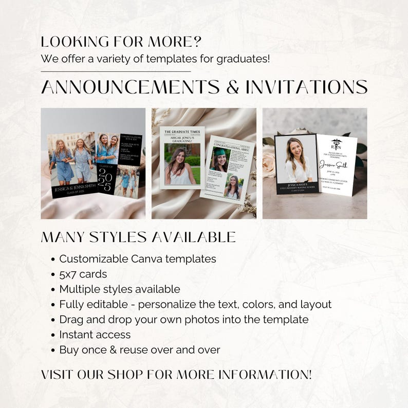 Editable Graduation Party Invitation Insert Canva Template, Graduation ...