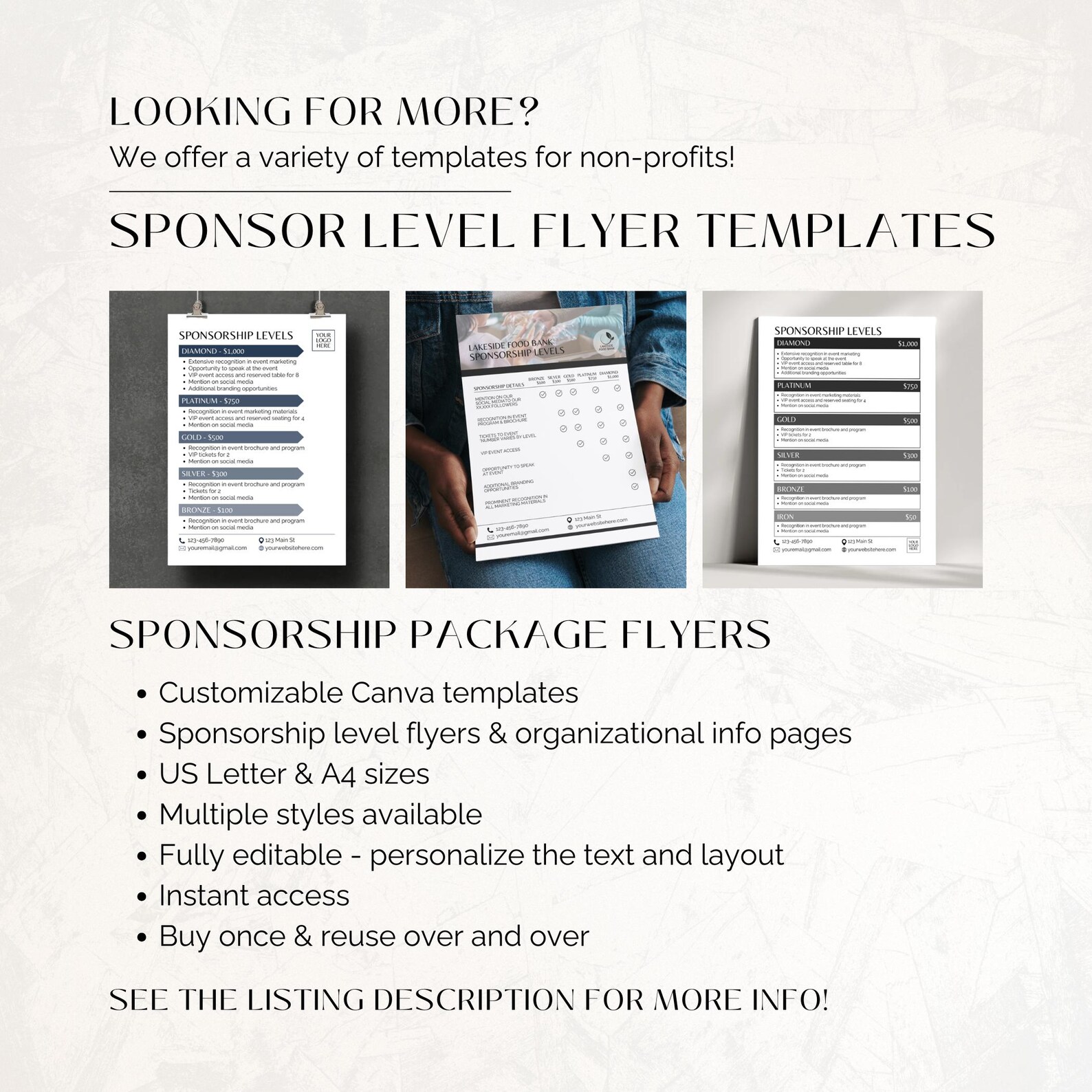 Nonprofit One Pager Canva Templates, Non Profit Program Infographic ...