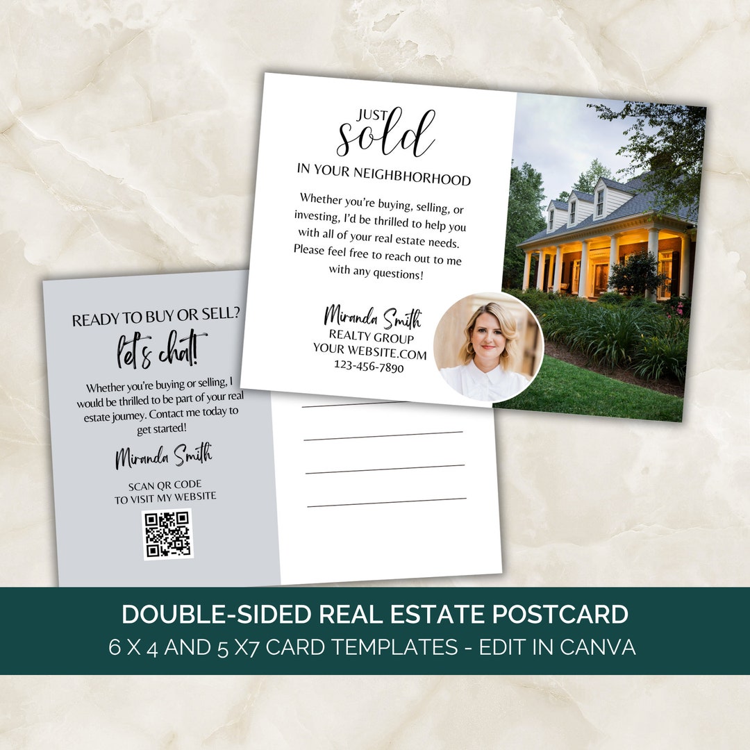 Real Estate Just Sold Postcard Just Sold Your Neighbors House Real Estate Postcard Neighbor