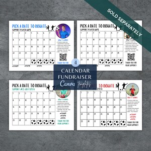 All Purpose Pick A Date Calendar Fundraiser Canva Template, Cheer ...