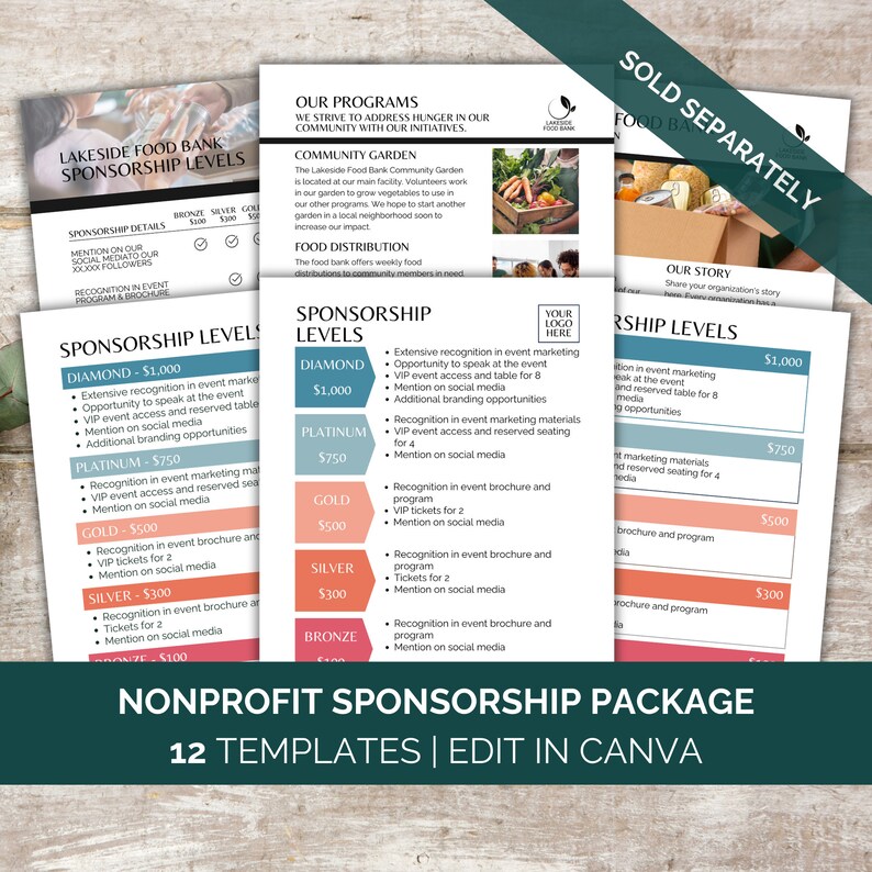 Sponsorship Levels Template, Nonprofit Sponsor Level Flyer, Nonprofit ... Sponsorship Levels Template, Nonprofit Sponsor Level Flyer, Nonprofit ...