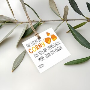 Candy Corn Gift Tag Canva Template, Halloween Party Favor Tag, October ...