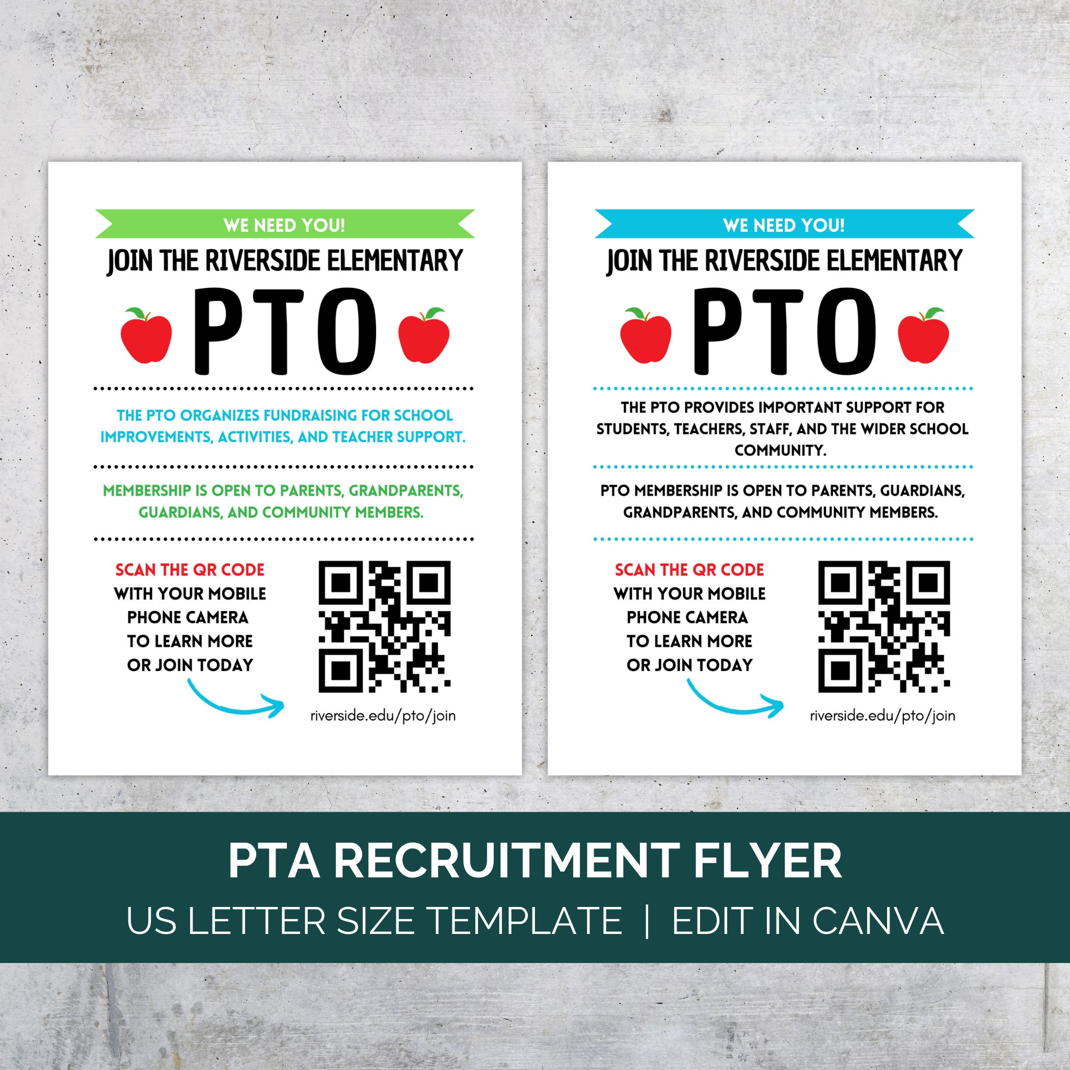Join the PTA Flyer Canva Template, PTA Recruitment Flyer, Membership Drive Flyer, Parent Teacher ...