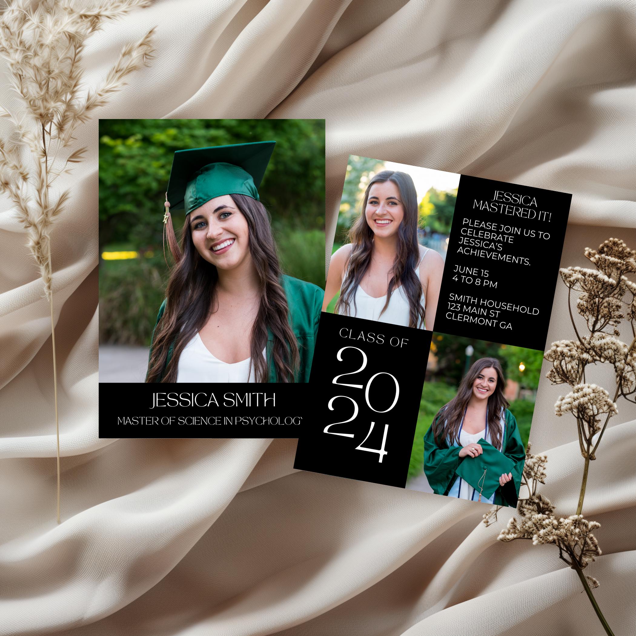 Masters Graduation Invitation Template, Mastered It Graduation Party ...