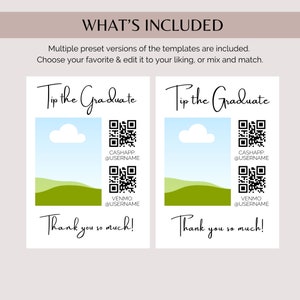 Tip the Graduate QR Code Sign, Graduation Qr Code Sign for Open House ...
