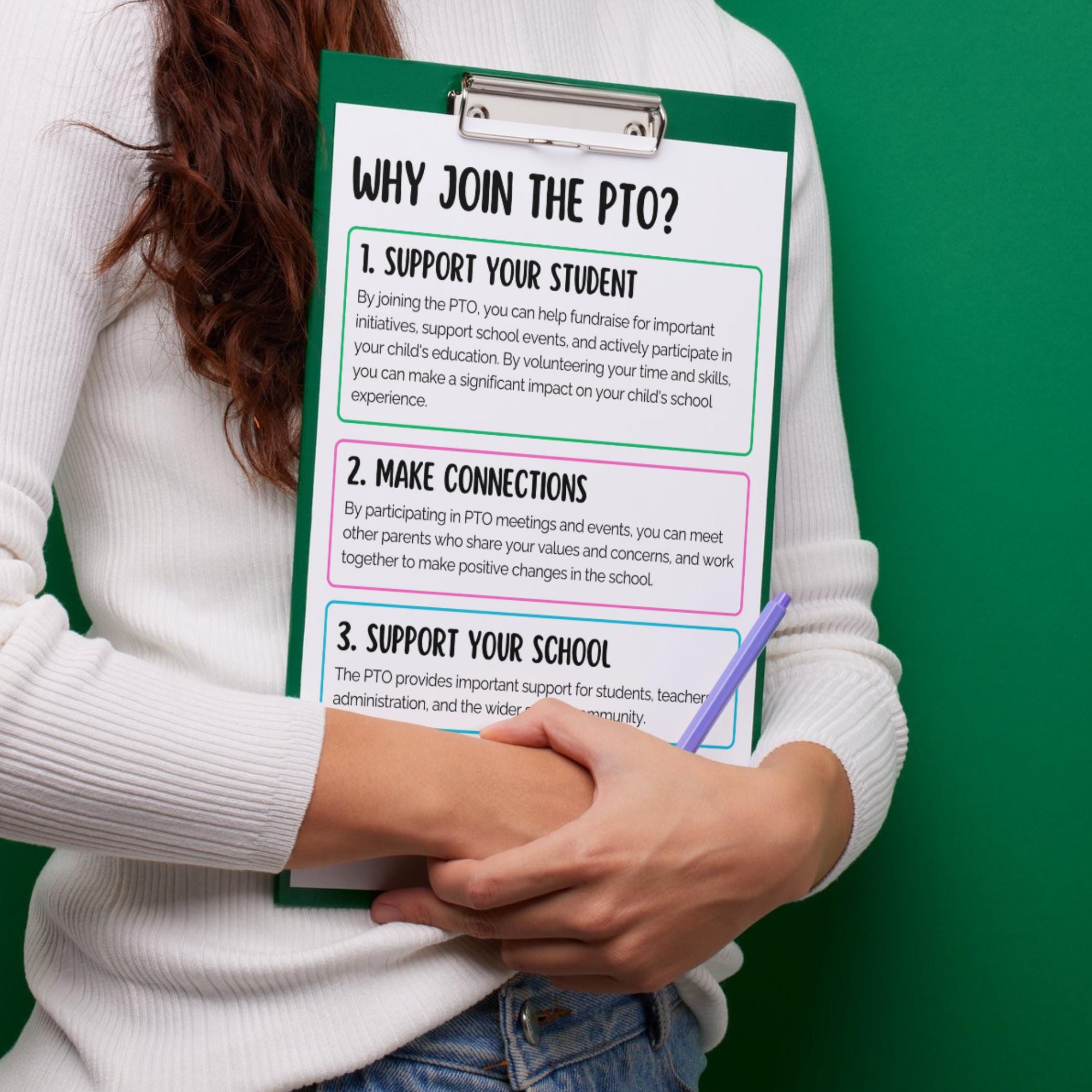 Why Join the PTO Flyer Canva Template, PTO Membership Form, Membership ...