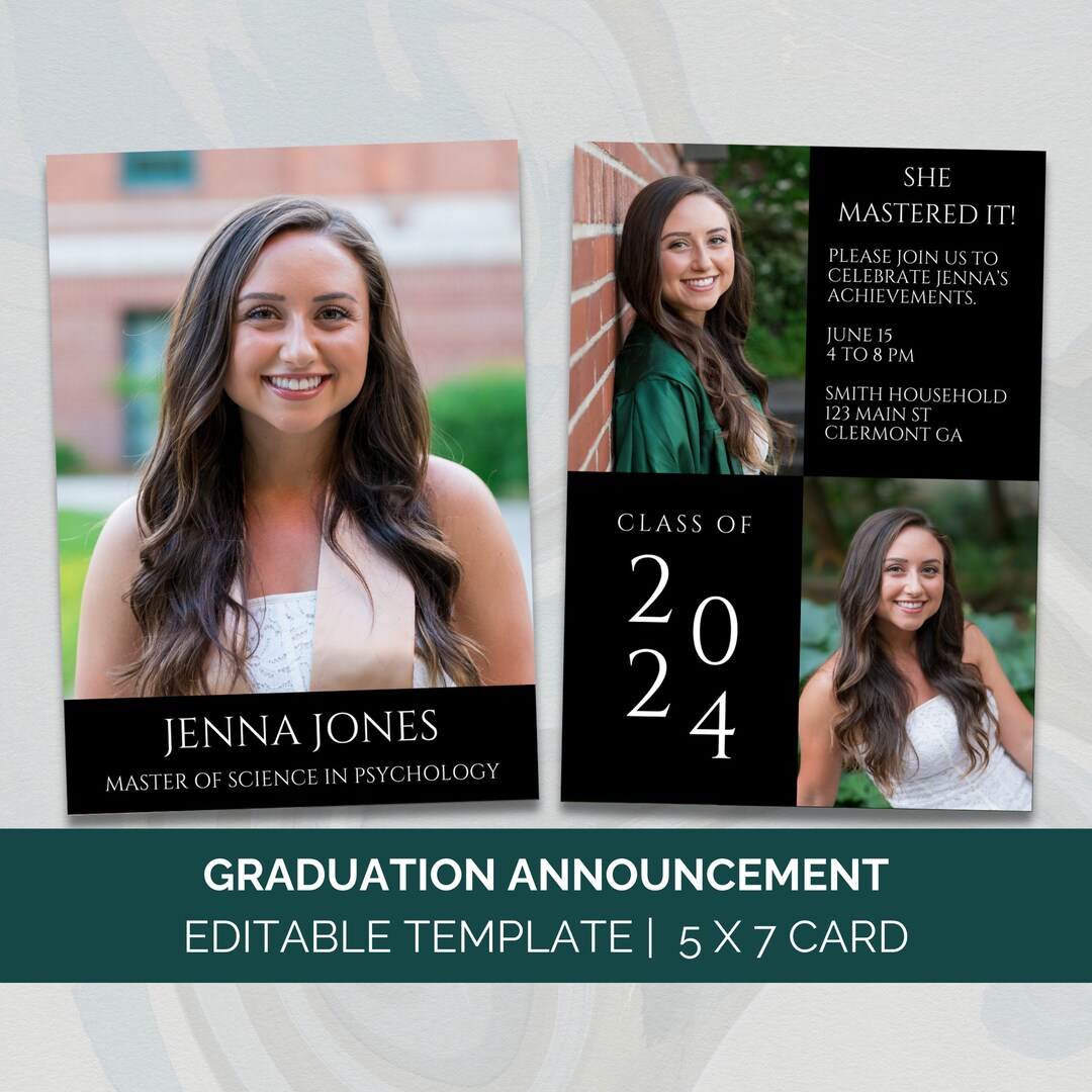 Masters Graduation Invitation Template, Mastered It Graduation Party ...