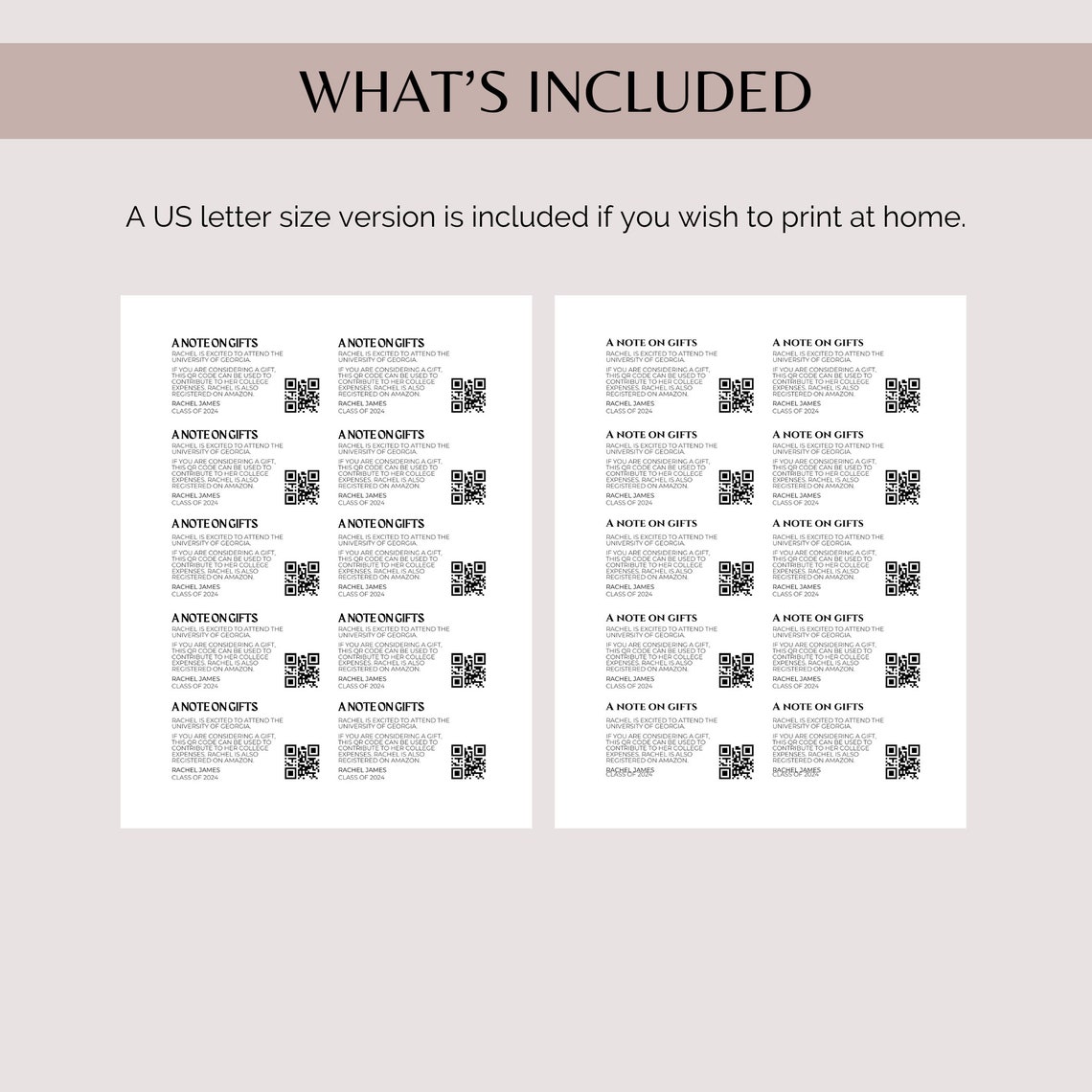 Editable Graduation Party Invitation Insert Template, Graduation QR ...