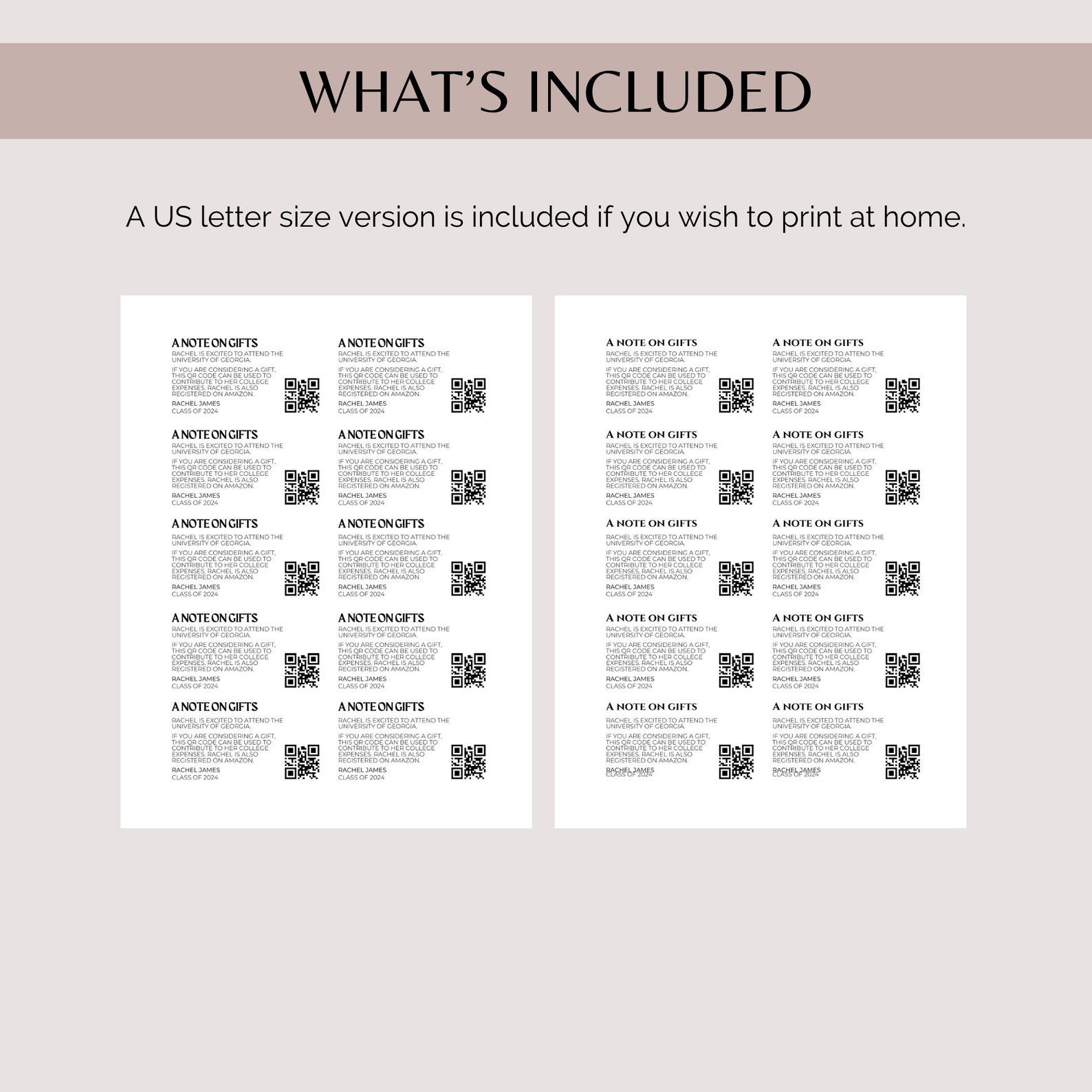 Editable Graduation Party Invitation Insert Template, Graduation QR ...