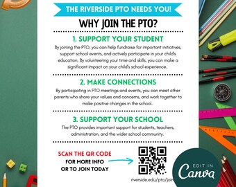 Editable PTO Sponsorship Form PTA Membership Flyer - Etsy