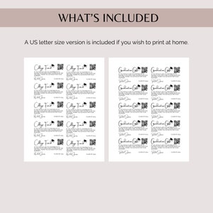 Graduation QR Code Insert Card, Editable Graduation Party Invitation ...