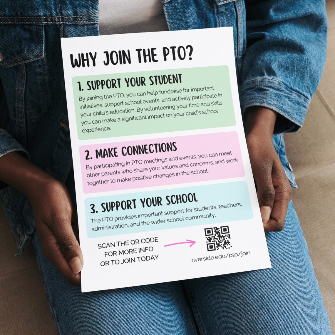 Why Join the PTO Flyer Canva Template, PTO Membership Form, Membership ...