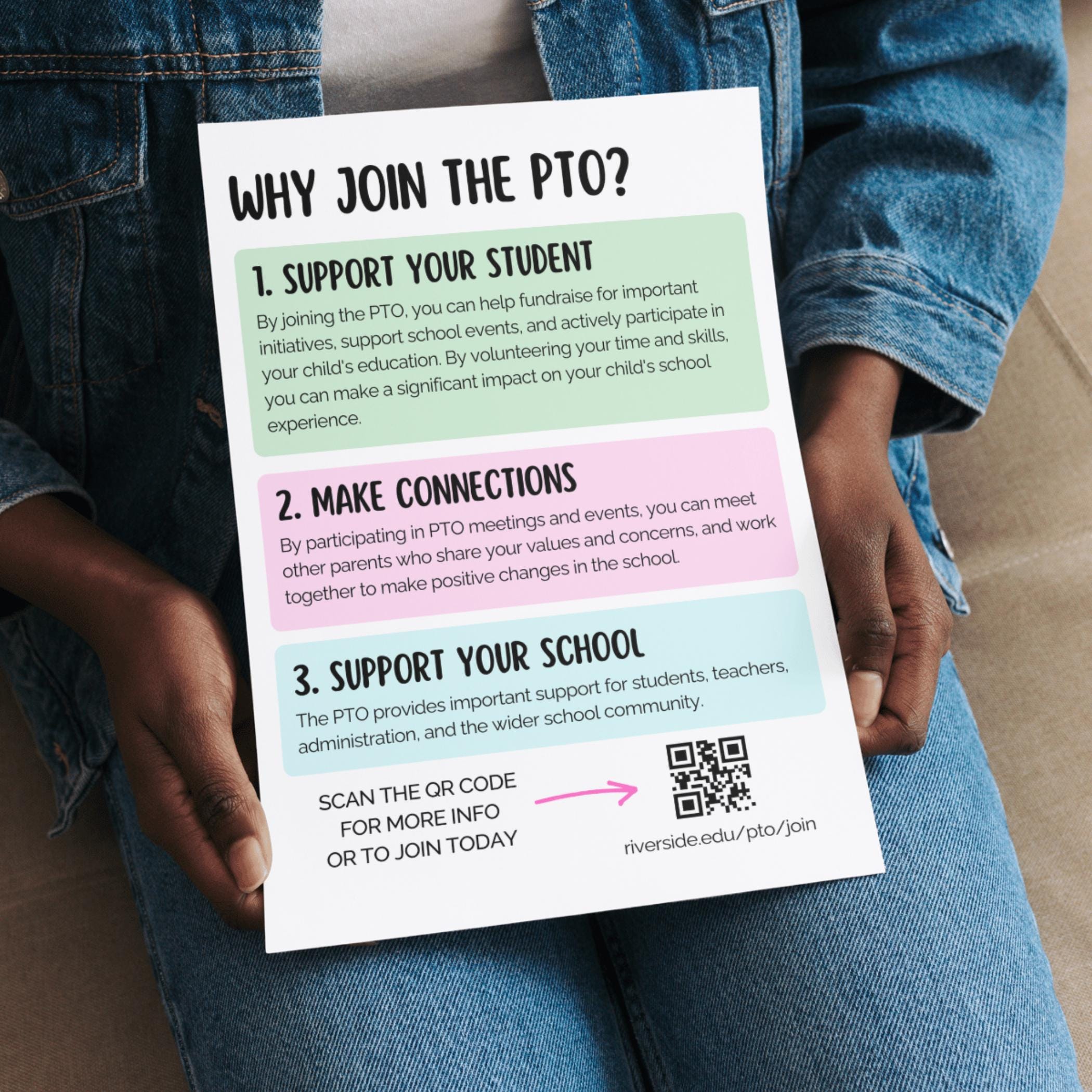 Why Join the PTO Flyer Canva Template, PTO Membership Form, Membership ...