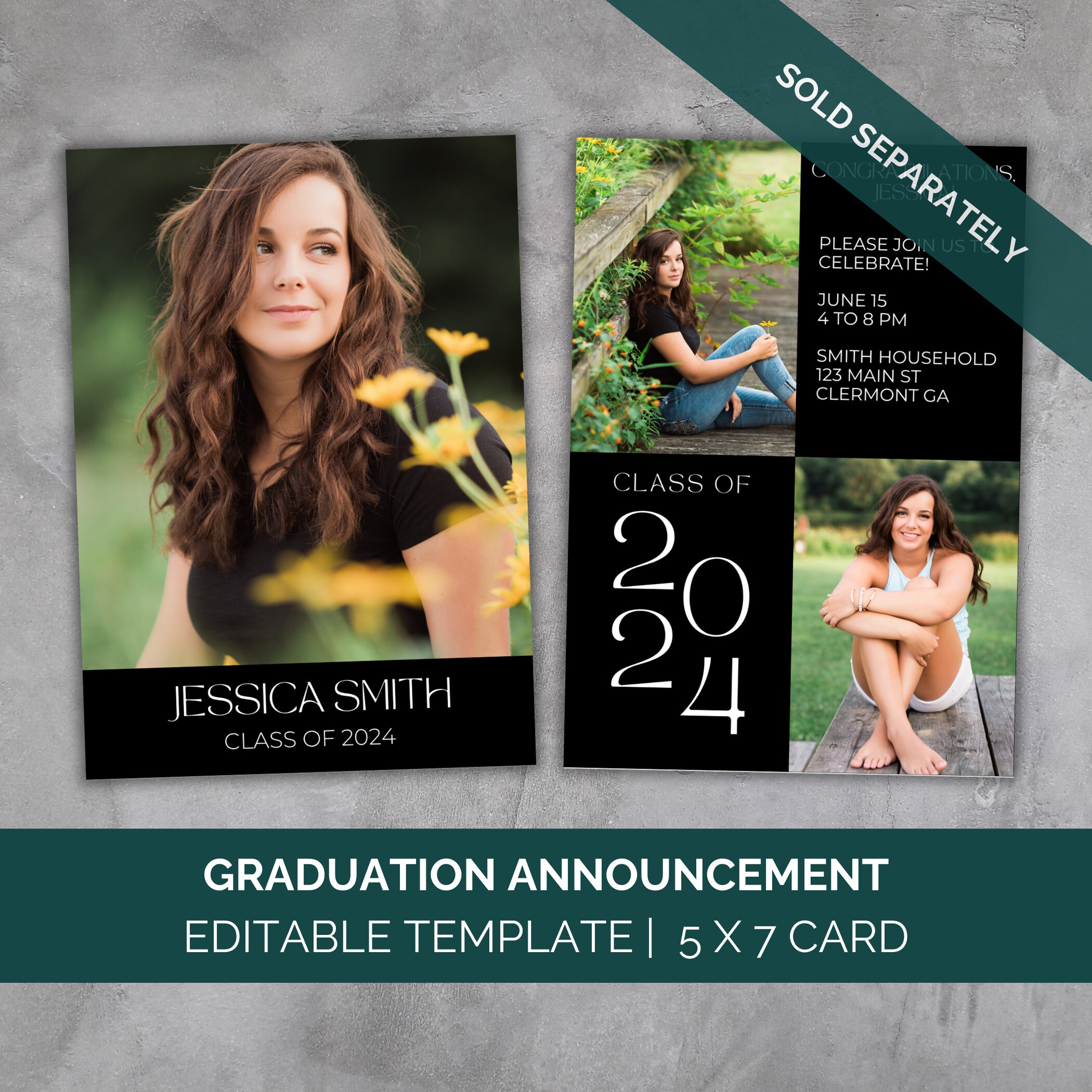Editable Graduation Party Invitation Insert Template, Graduation QR ...