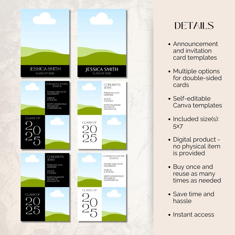 Graduation Party Invitation Multiple Graduates, Graduation Announcement ...