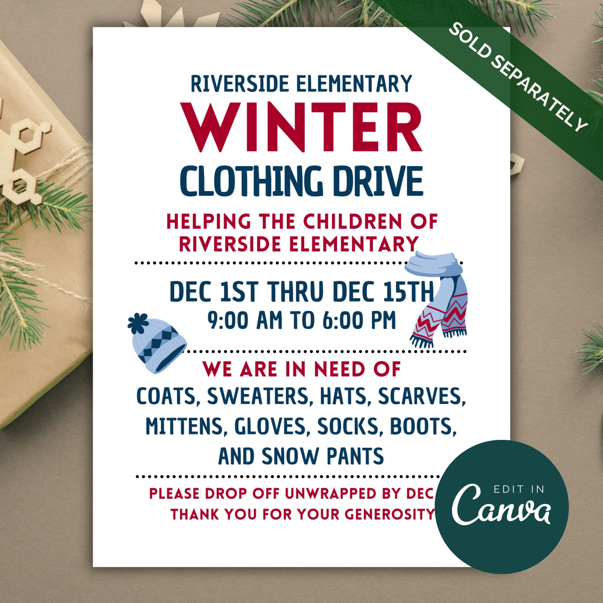 Giving Tree Flyer Template, Giving Tree Tags Printable, Angel Tree Sign ...