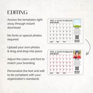 All Purpose Pick A Date Calendar Fundraiser Canva Template, Cheer ...