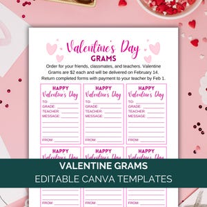 Valentines Gram Fundraiser Canva Template, Valentine Gram Fundraising ...