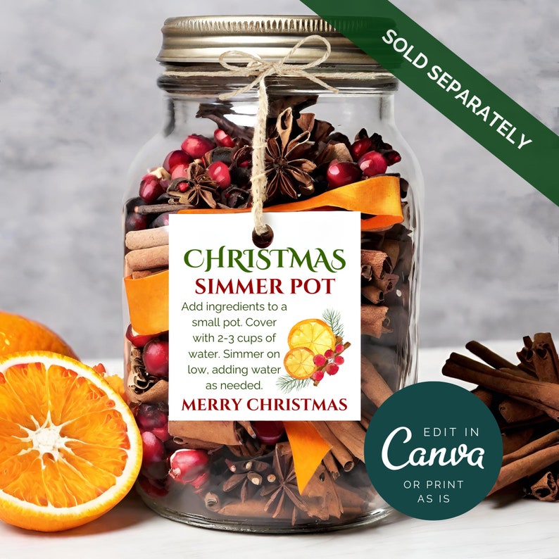 Fall Simmer Pot Tags Canva Template, Autumn Simmering Potpourri Gift ...