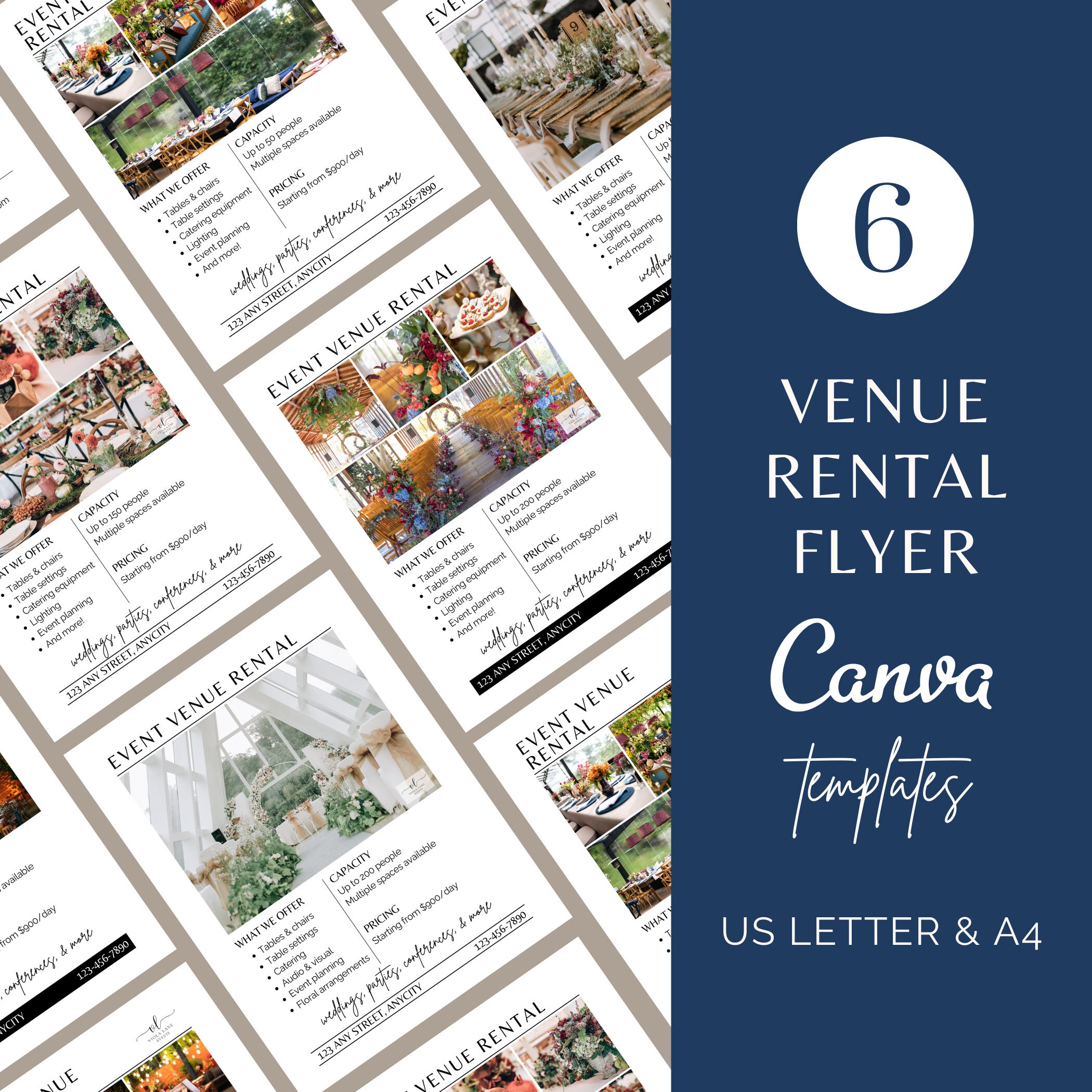 Event Venue Rental Flyer, Editable Event Space Rental Flyer, Event ...